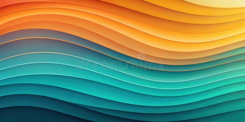Abstract Warm and Cool Wave Pattern Design, Ideal for a Summer Theme ...