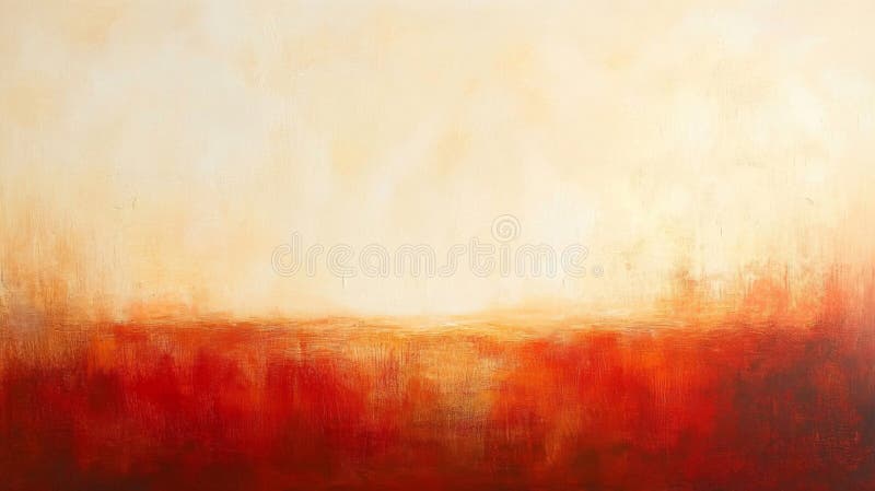 Abstract Warm Hues Landscape Painting Stock Illustration - Illustration ...