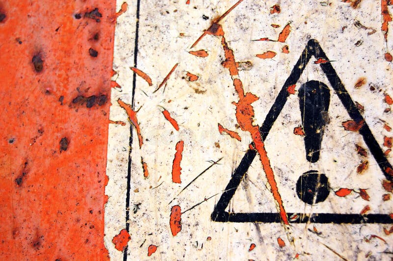 Rusty warning sign stock photo. Image of grime, learn - 5129844