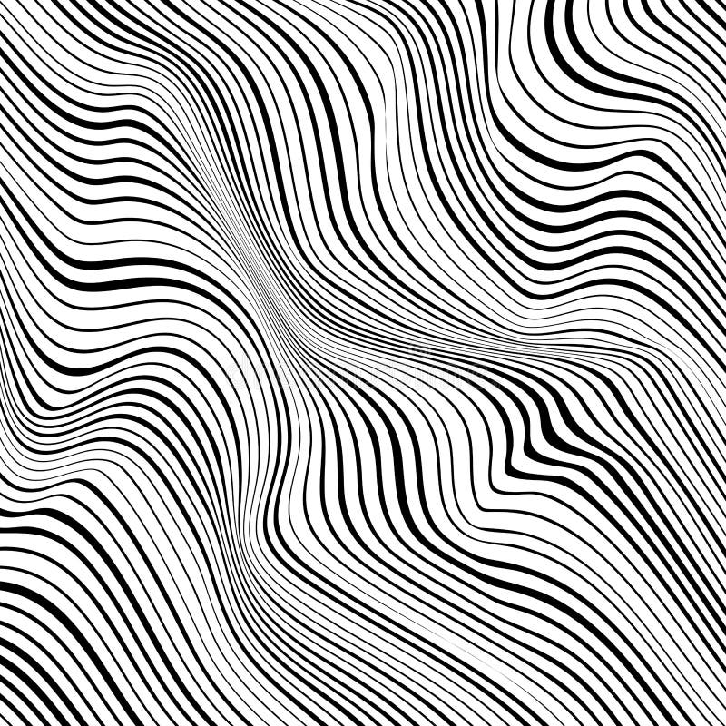 Abstract Warped Striped Background Stock Vector - Illustration of ...