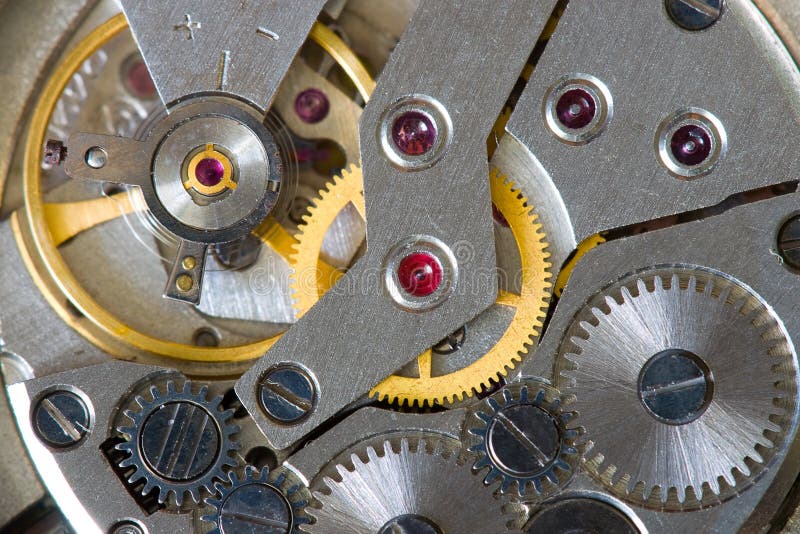 Watch mechanism stock photo. Image of dial, gears, escapement - 22320826