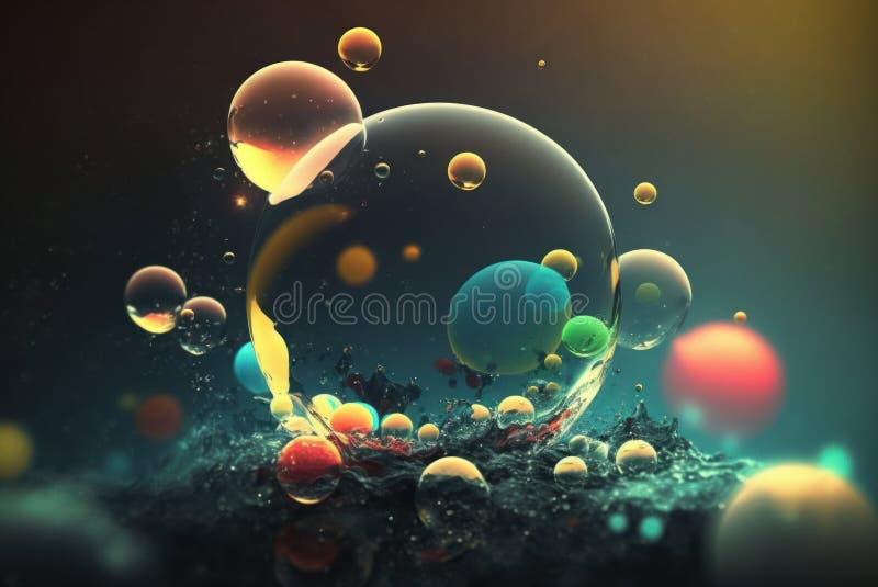 Abstract Water Bubble Drop Color Background Graphic Design Wallpaper ...