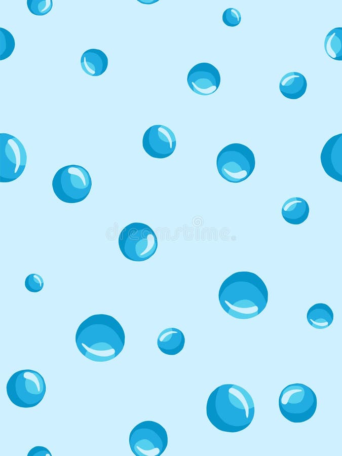 Abstract Water Bubbles Seamless Pattern. Abstract Geometrical Circle ...