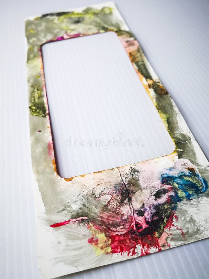 Abstract Water Colour in the Frame Shape Isolated on White Background ...