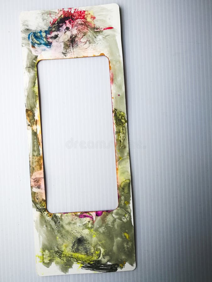 Abstract Water Colour in the Frame Shape Isolated on White Background ...
