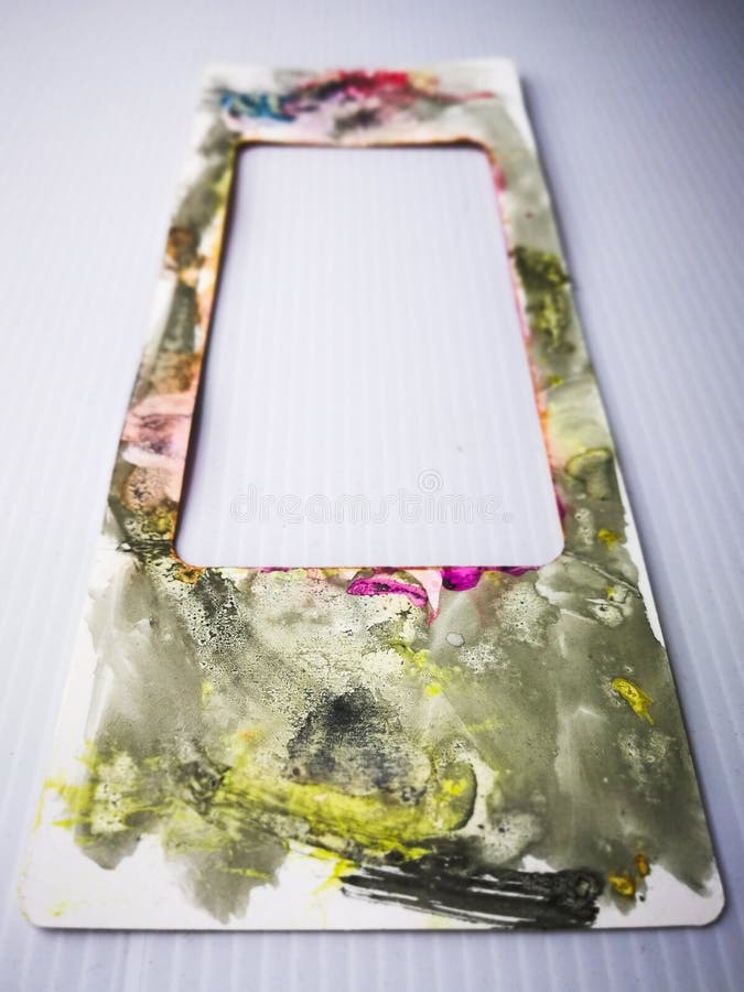 Abstract Water Colour in the Frame Shape Isolated on White Background ...