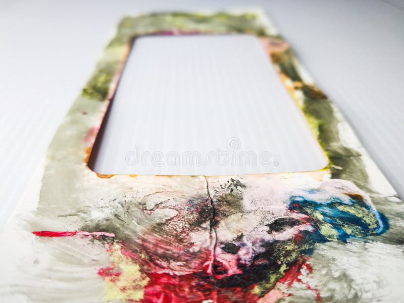 Abstract Water Colour in the Frame Shape Isolated on White Background ...