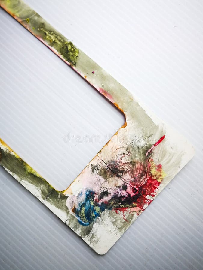 Abstract Water Colour in the Frame Shape Isolated on White Background ...