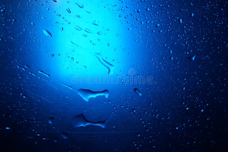 Abstract Water Drop Blue Light Spot Background Stock Photo - Image of ...