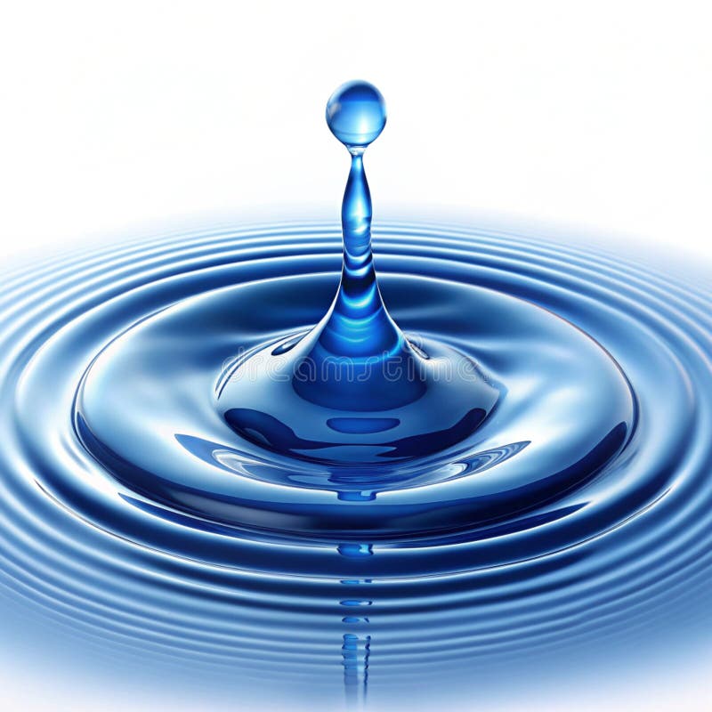 Abstract Water Drop with Ripple Effect Stock Illustration ...
