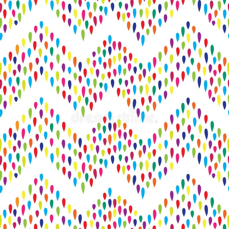 Abstract Water Drop Seamless Pattern. Raindrop Dots Background. Zig Zag ...