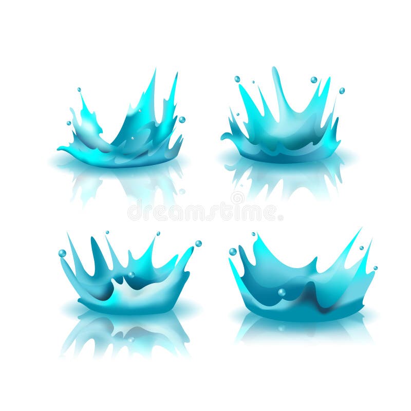 Abstract Water Drop Splash Isolate Vector Stock Illustration ...