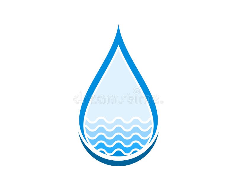 Abstract Water Drop with Water Wave Pattern Inside Stock Illustration ...