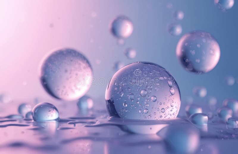 Abstract Water Droplets, Bubbles Form Mesmerizing Liquid Design ...
