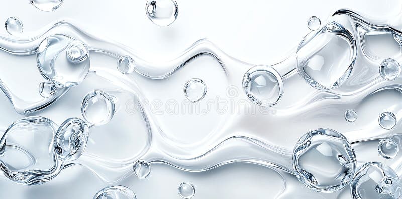 Abstract Water Droplets on a Clear Surface Create a Visually Striking ...