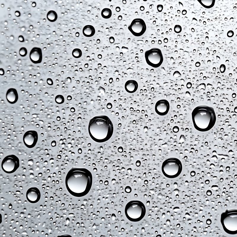 Abstract Water Droplets on Glass Surface Background Texture Macro of ...