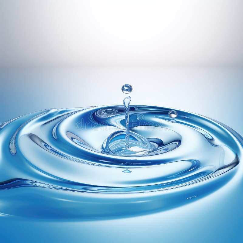 Abstract Water Droplets with a Whimsical Shape Stock Illustration ...