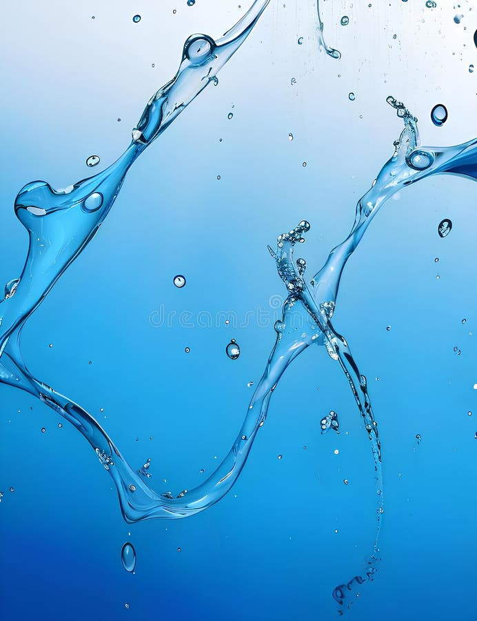 Abstract Water Drops Background with Flowing Drop AI-Generated Stock ...