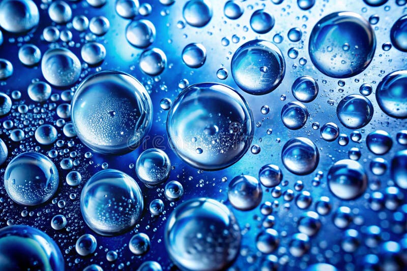 Abstract Water Drops Blue Background Stock Illustration - Illustration ...