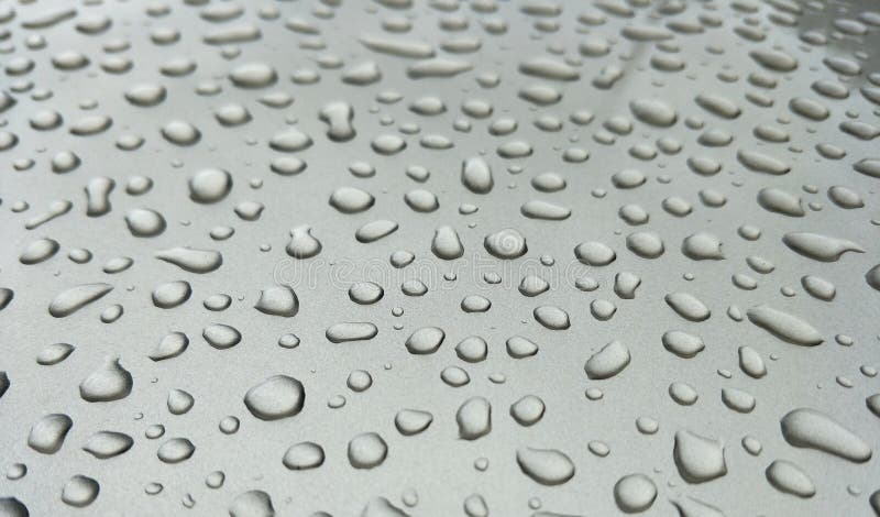 Water Drops on a Gray Background Stock Photo - Image of gray, taking ...