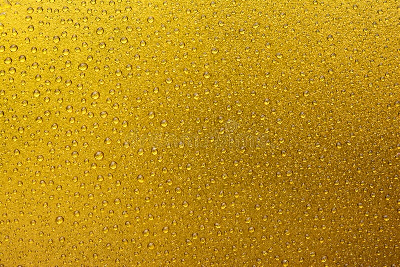 Abstract Water Drops on Gold Background. Water Droplet on Gold Texture ...