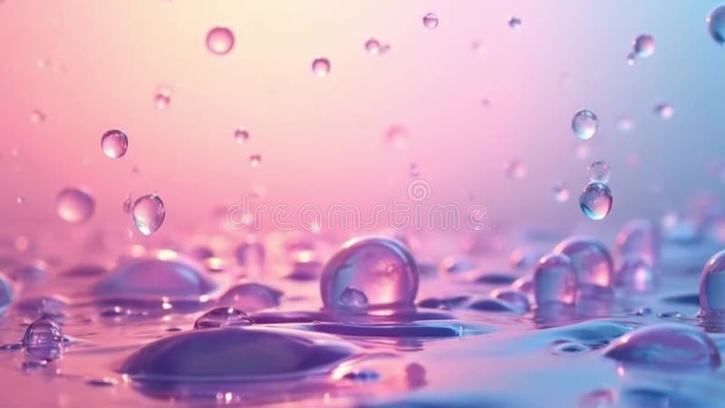 Abstract Background with Water Drops on a Gradient Surface. Concept of ...