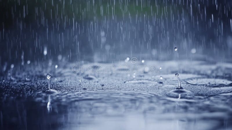 Abstract Water Drops, Heavy Rain Splashes Background. Abstract Texture ...