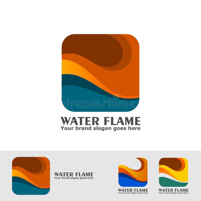 Water flame logo stock vector. Illustration of company - 134965503