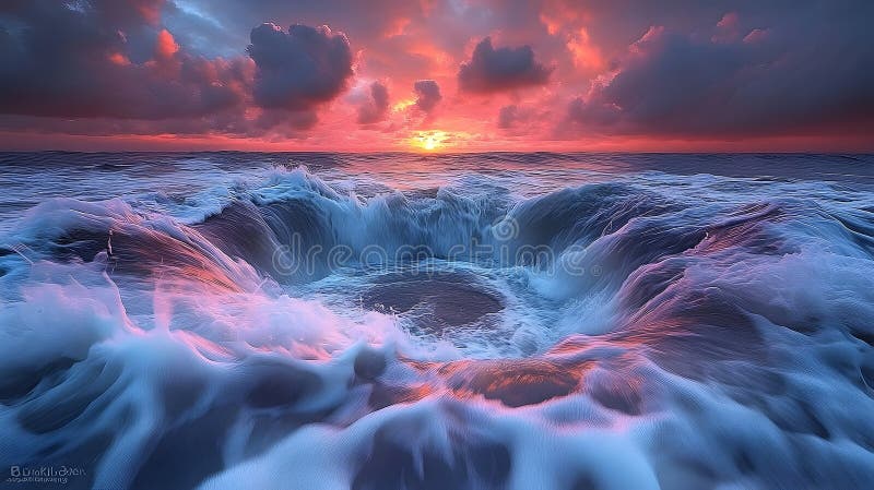 Abstract Water Flow Vibrant Color Gradient Texture Background Stock ...