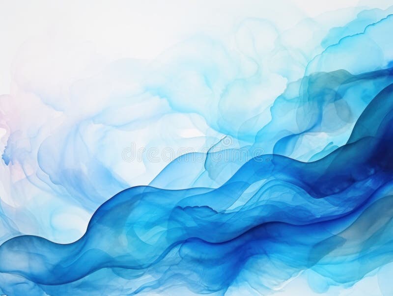 Abstract Water Ink Wave - AI Generated Stock Illustration ...