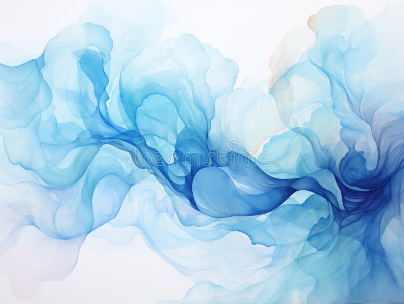 Abstract Water Ink Wave - AI Generated Stock Illustration ...