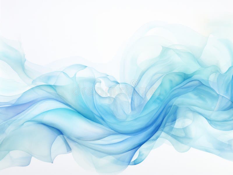 Abstract Water Ink Wave in Robin S Egg Blue - AI Generated Stock ...