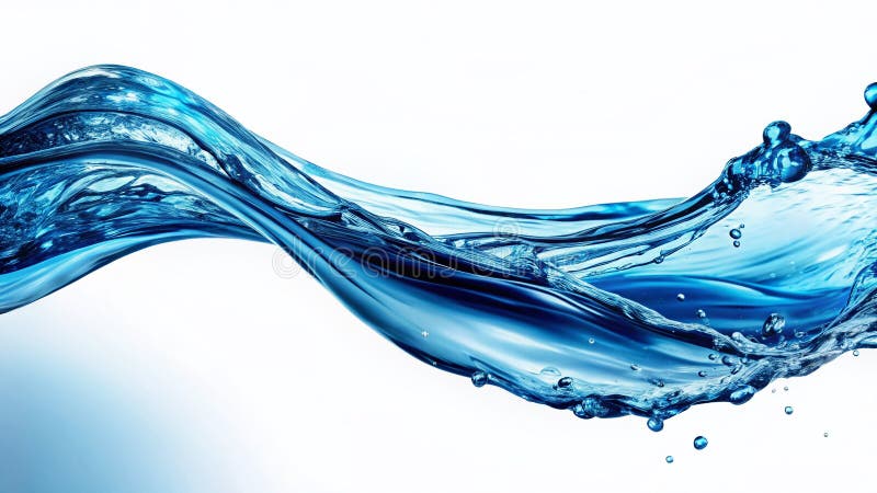 Abstract Water Jet Stream Photography Isolated on White a Powerful ...