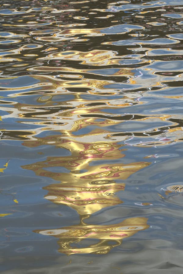 Abstract water reflection. stock image. Image of orange - 77431383