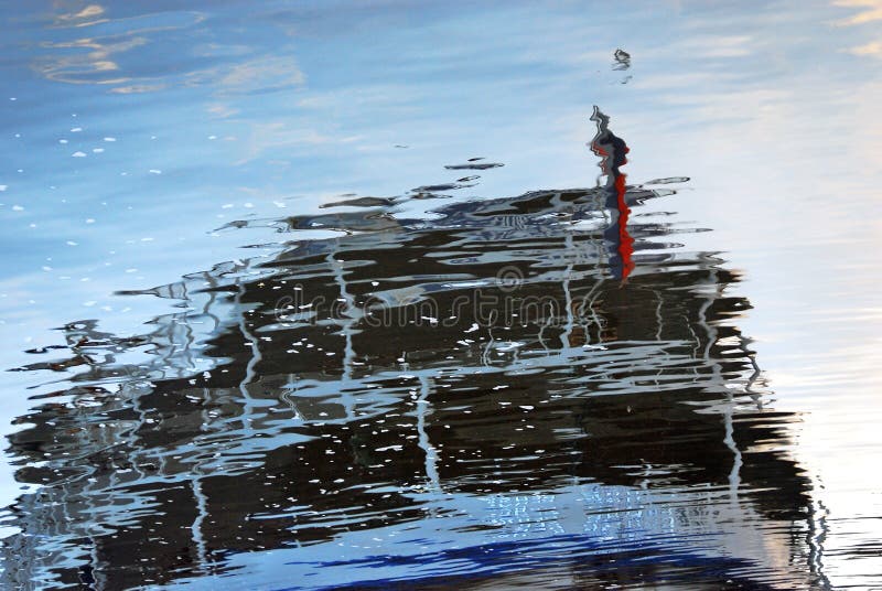 Abstract water reflection. stock image. Image of lake - 74686337