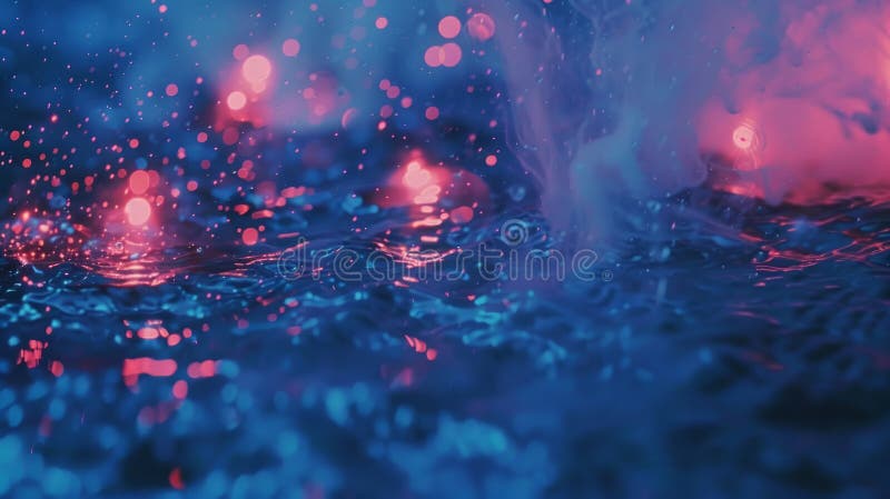 Abstract Water Ripple Reflections: Vibrant Pink and Blue, Underwater ...