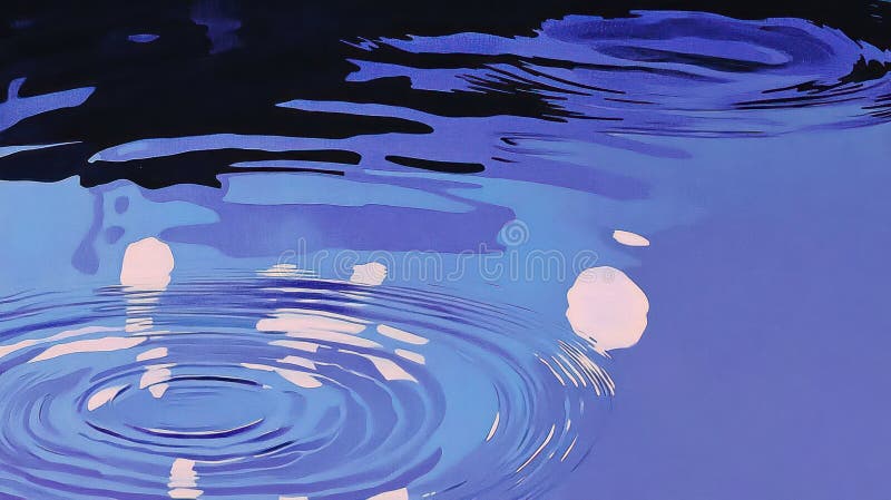 Abstract Water Ripples Reflecting Light in Shades of Blue and Purple ...