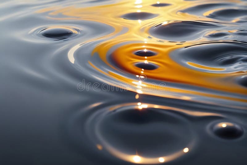 Abstract Water Ripples Reflecting Warm Light Stock Illustration ...