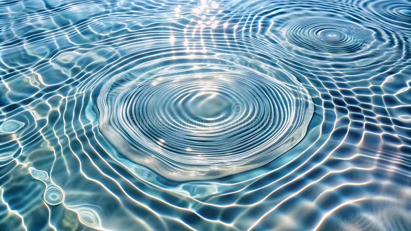 Abstract Water Ripples Texture: Blue Ocean Surface Stock Illustration ...