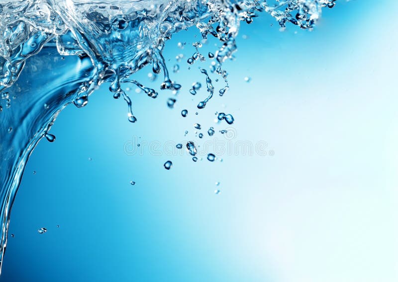 Abstract Water Splash on Blue Background Stock Photo - Image of ...