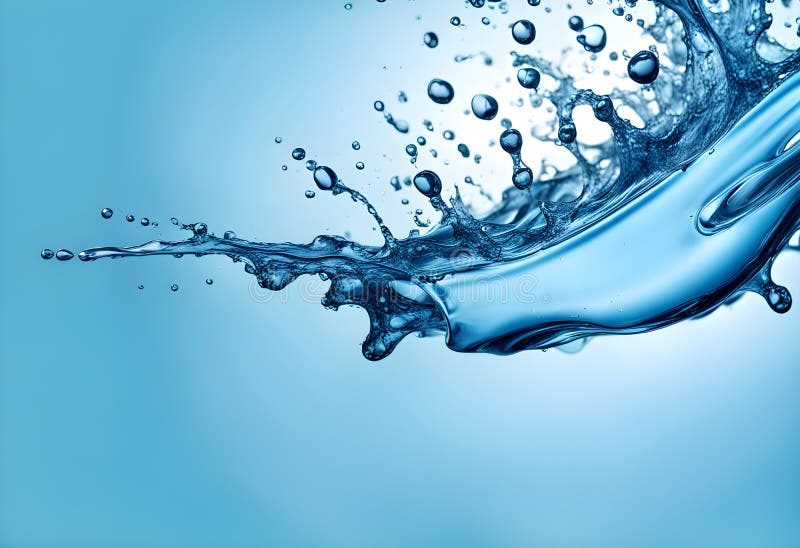 Abstract Water Splash on Blue Background Stock Illustration ...