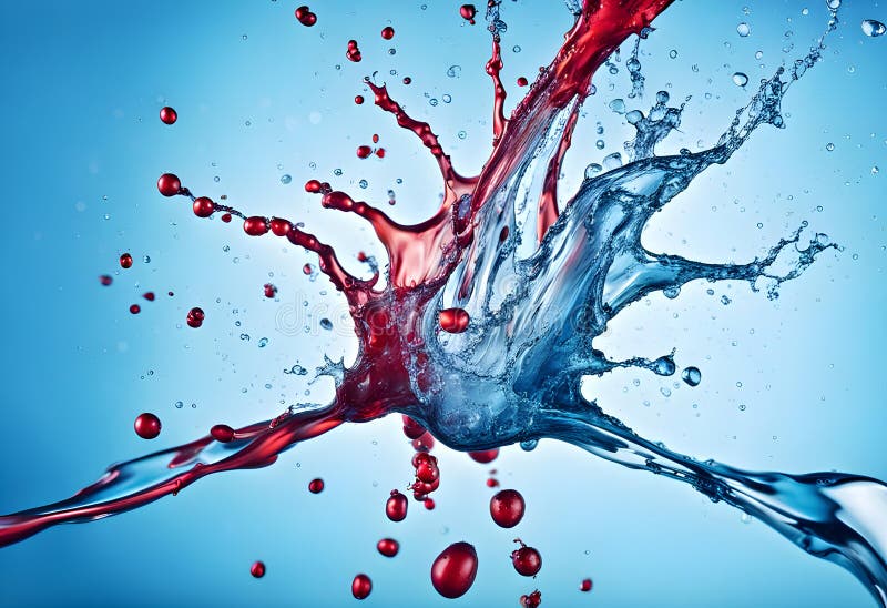 Abstract Water Splash on Blue Background Stock Illustration ...