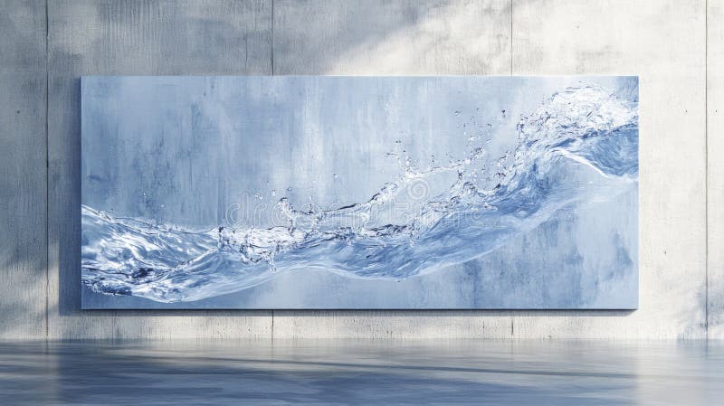 Abstract Water Splash Canvas Art Modern Minimalist Decor Stock ...