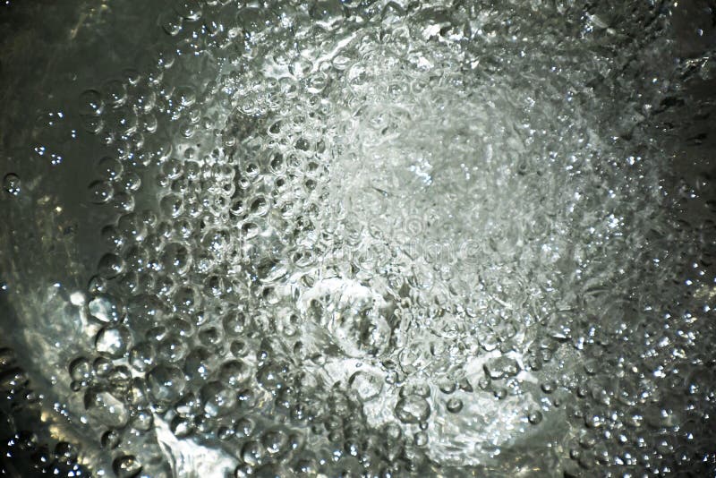 Abstract Water Splash with Graphic Motion Flow Bubbles Above Dark ...