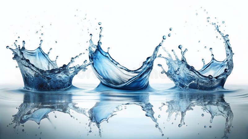 Abstract Water Splash Patterns Dynamic Swirls and Shimmering Effects on ...