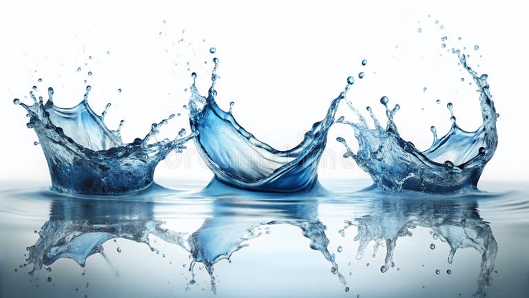 Abstract Water Splash Patterns Dynamic Swirls and Shimmering Effects on ...