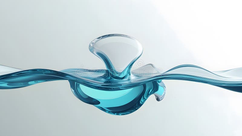 Abstract Water Splash Shape in a Minimalist, Clear Background ...