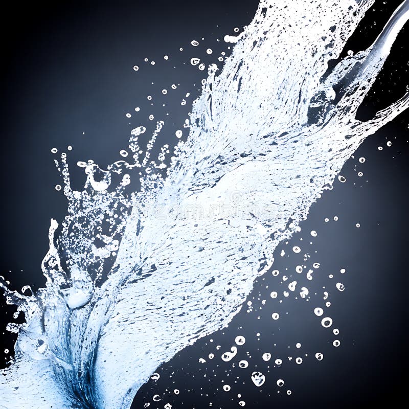 Abstract Water Splash with Water Drops Stock Illustration ...