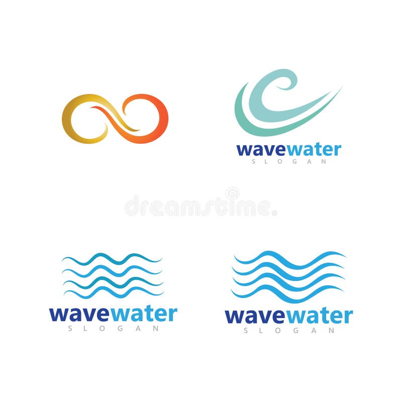 Abstract Water Splash Waves Logo Stock Vector - Illustration of flowing ...