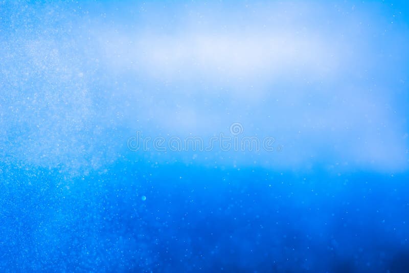 Abstract Water Spray on Blue Background Stock Photo - Image of sphere ...